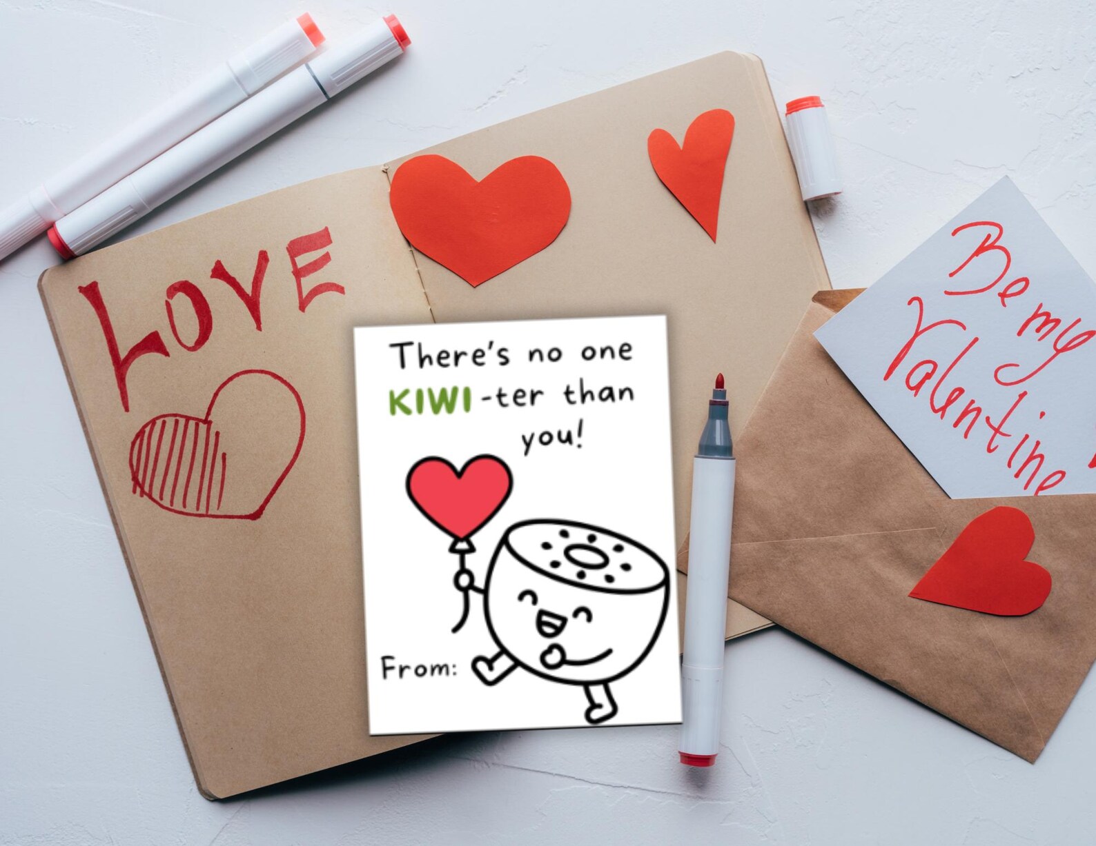 Cute Fruit Valentine Cards | Printable Valentine Cards for Kids ...