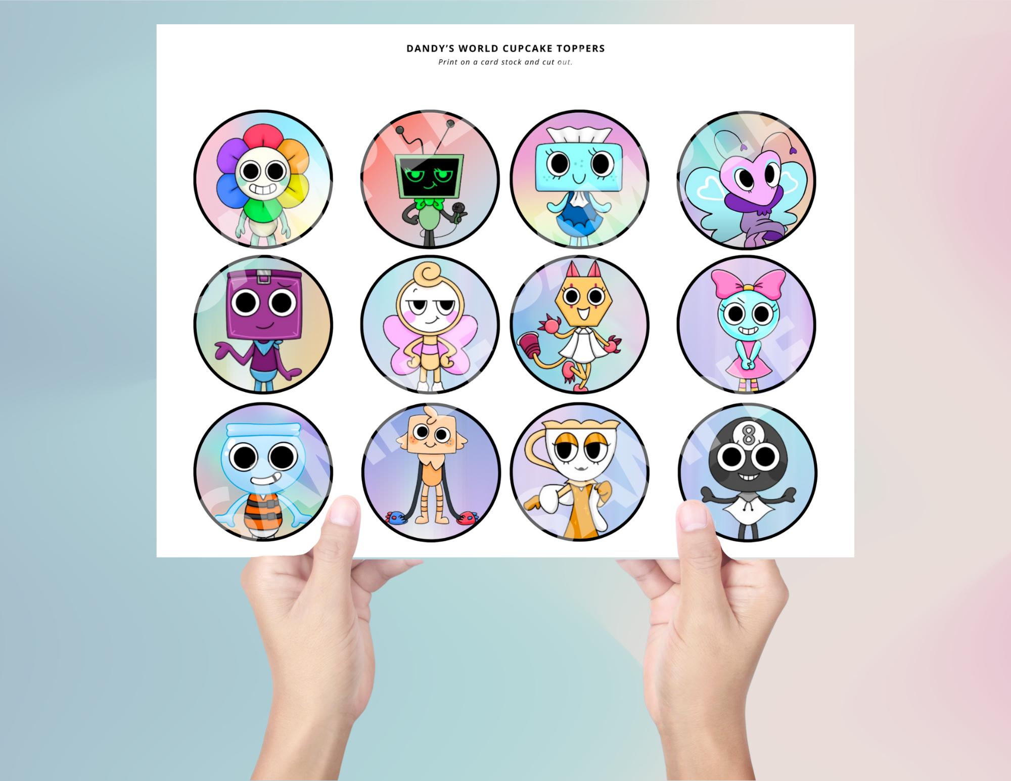 Dandy's World Toons Cupcake Toppers - Unique Toons Character Party ...