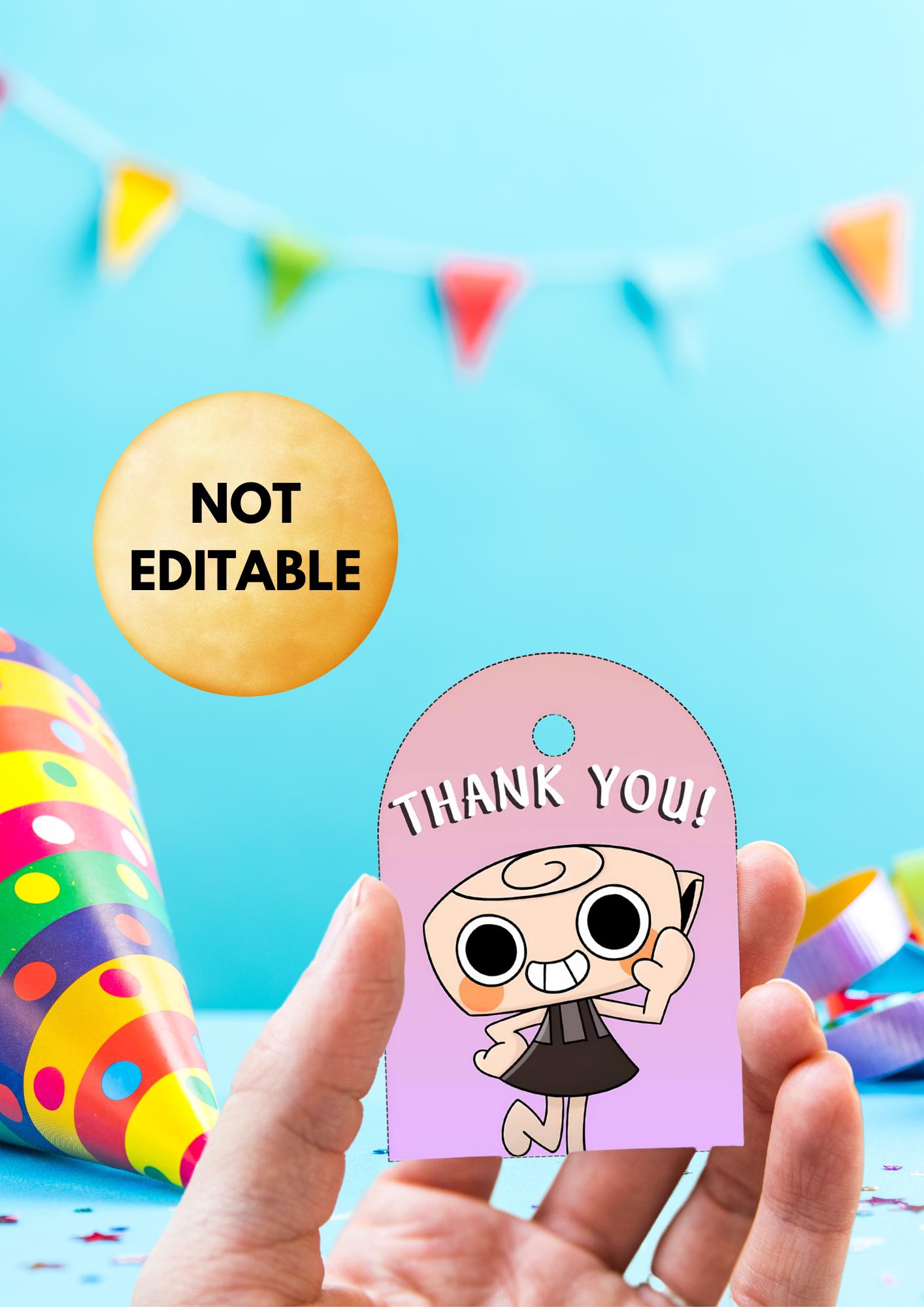 Dandy's World Gift Tags - Toons Thank You Tags - Digital Download ...