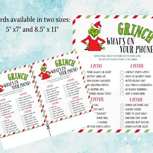 Grinch What's on Your Phone Game: Christmas Party (digital Download) - Etsy