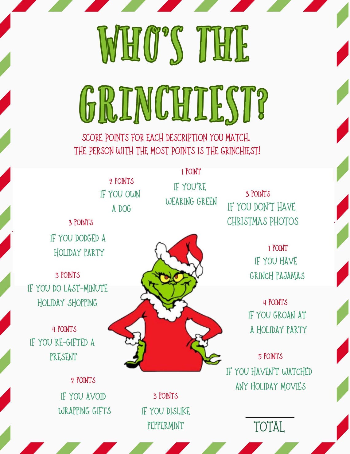 Grinch Christmas Games Bundle: Family Party Activities (digital ...