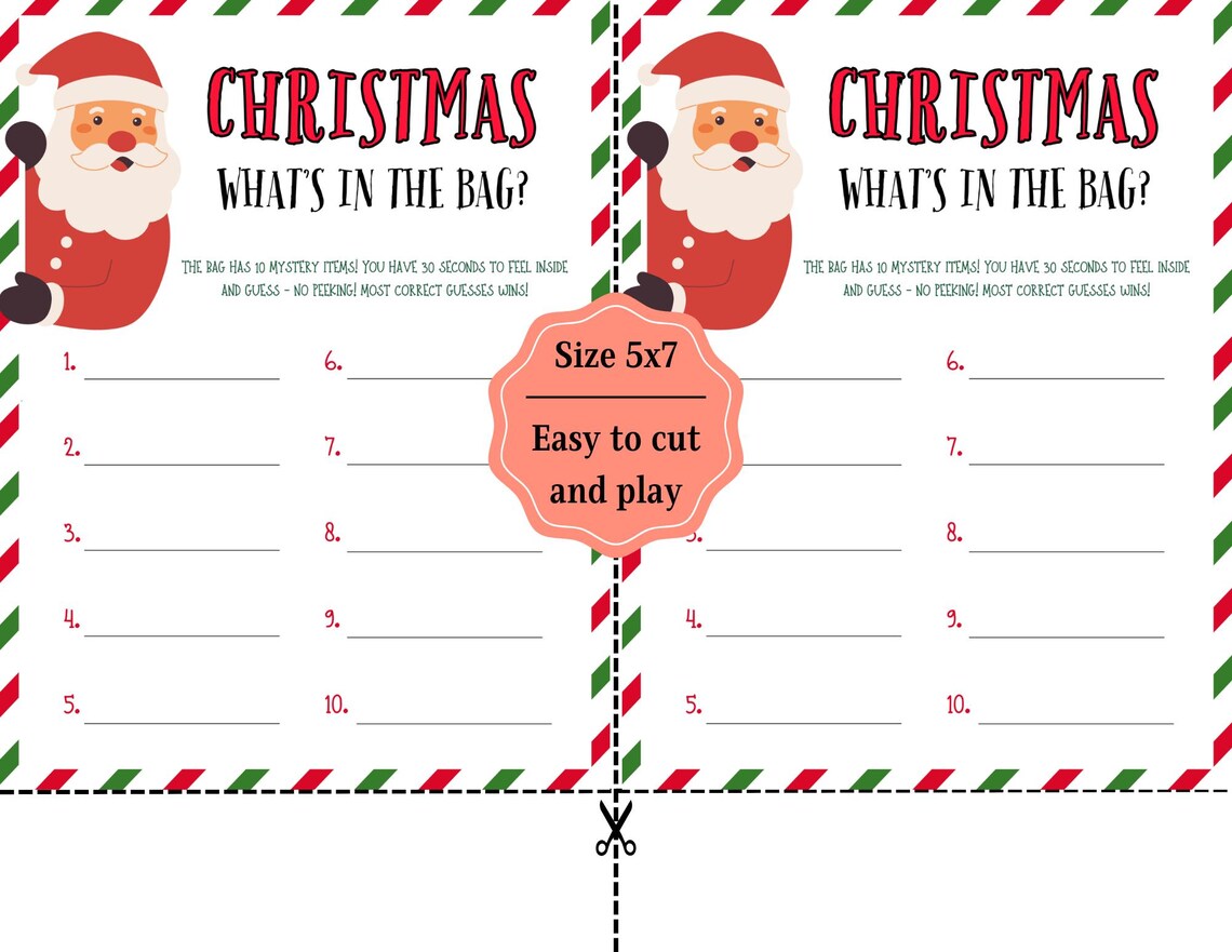 Christmas Santa What's in the Bag, Funny Christmas Game, Christmas ...
