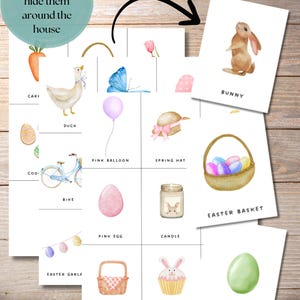 Easter Scavenger Hunt Printable | Watercolor Easter Activity | Kids ...