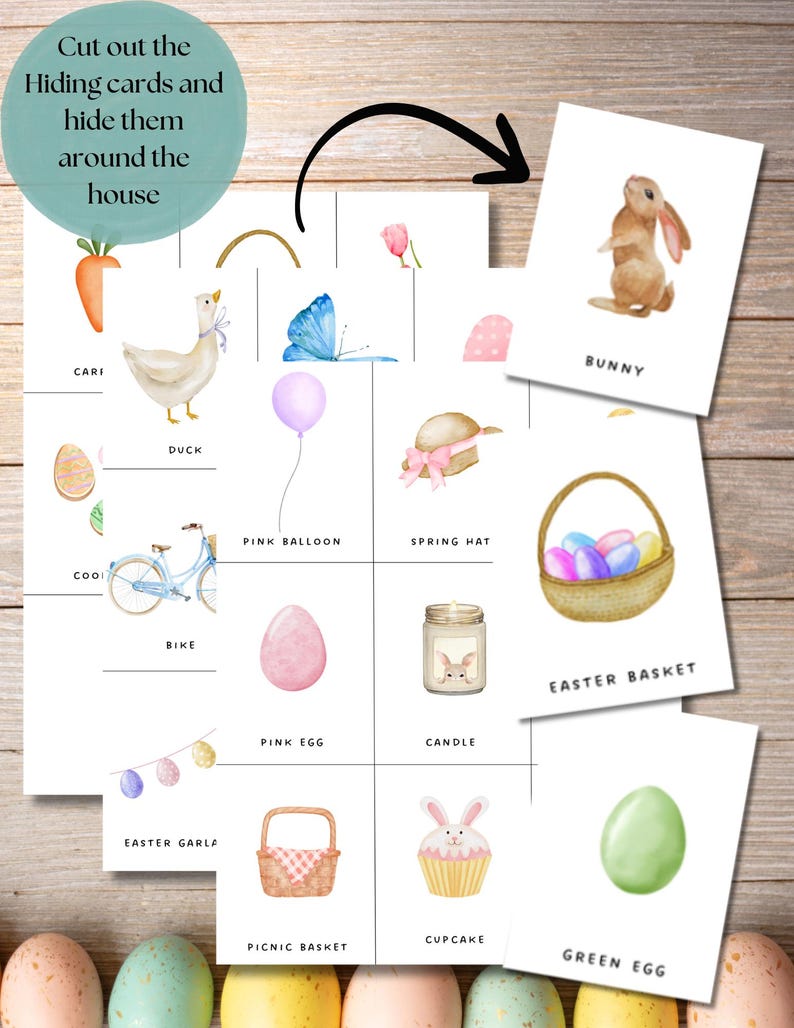 Easter Scavenger Hunt Printable | Watercolor Easter Activity | Kids ...