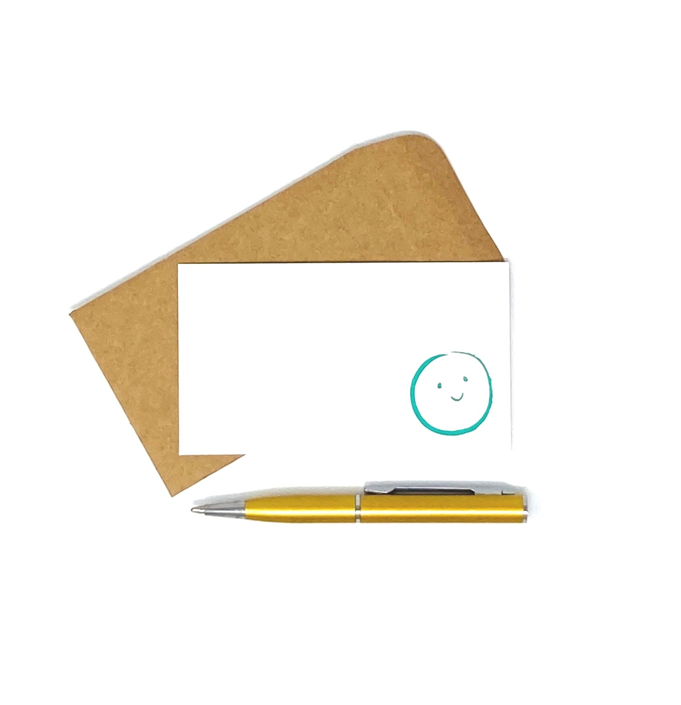 Smiley Face Pocket Notes // Mini Stationery Set // Mini Notecards ...