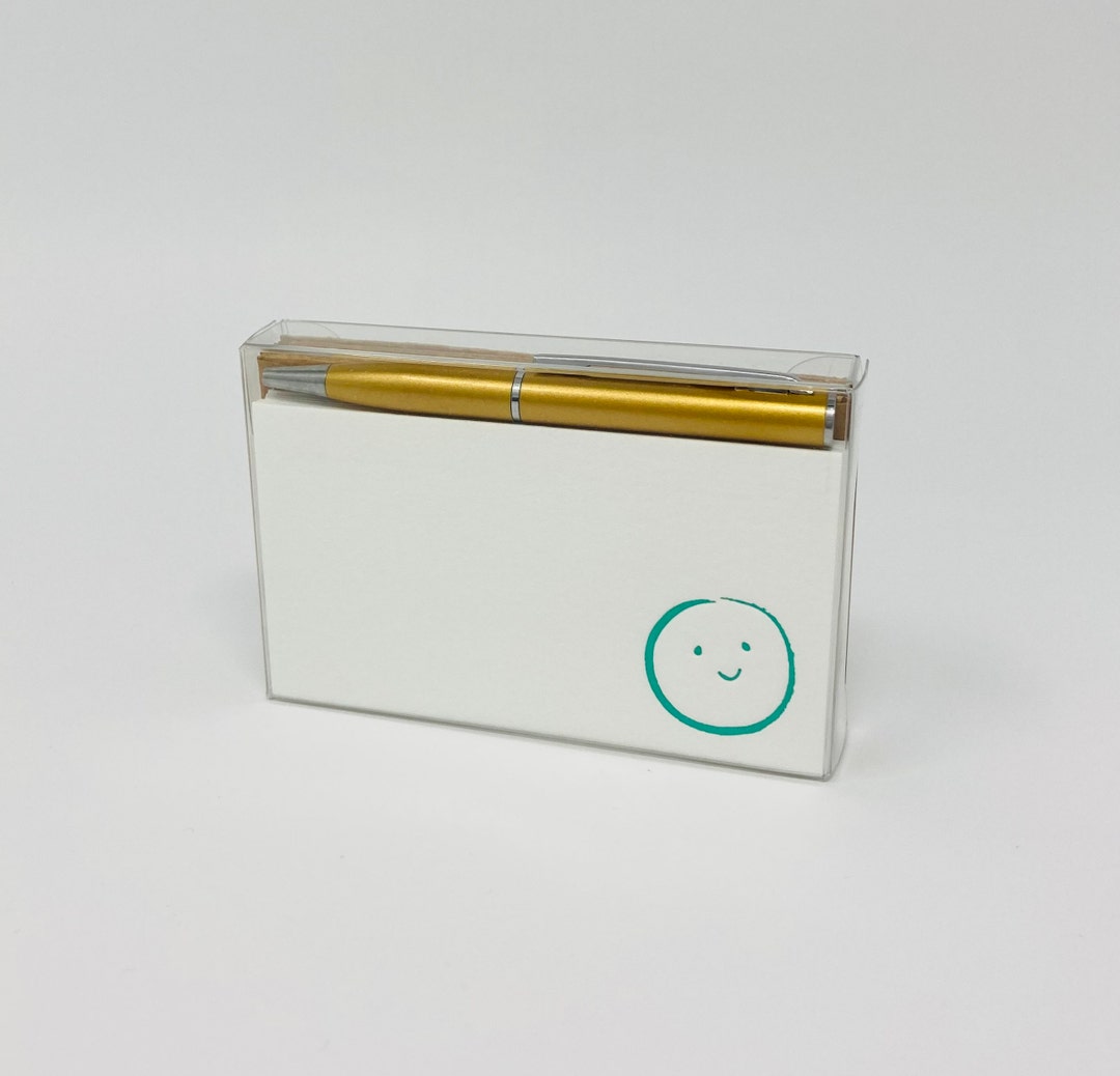 Smiley Face Pocket Notes // Mini Stationery Set // Mini Notecards ...
