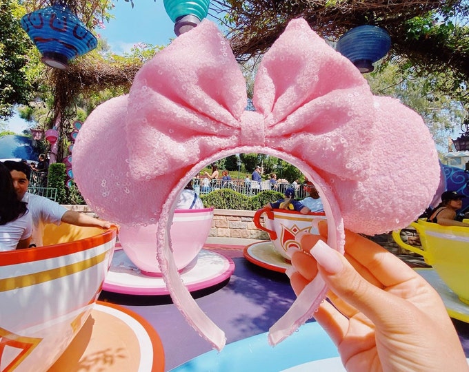 Pink Sequin Mouse Ears / Pink Disney Ears - Etsy
