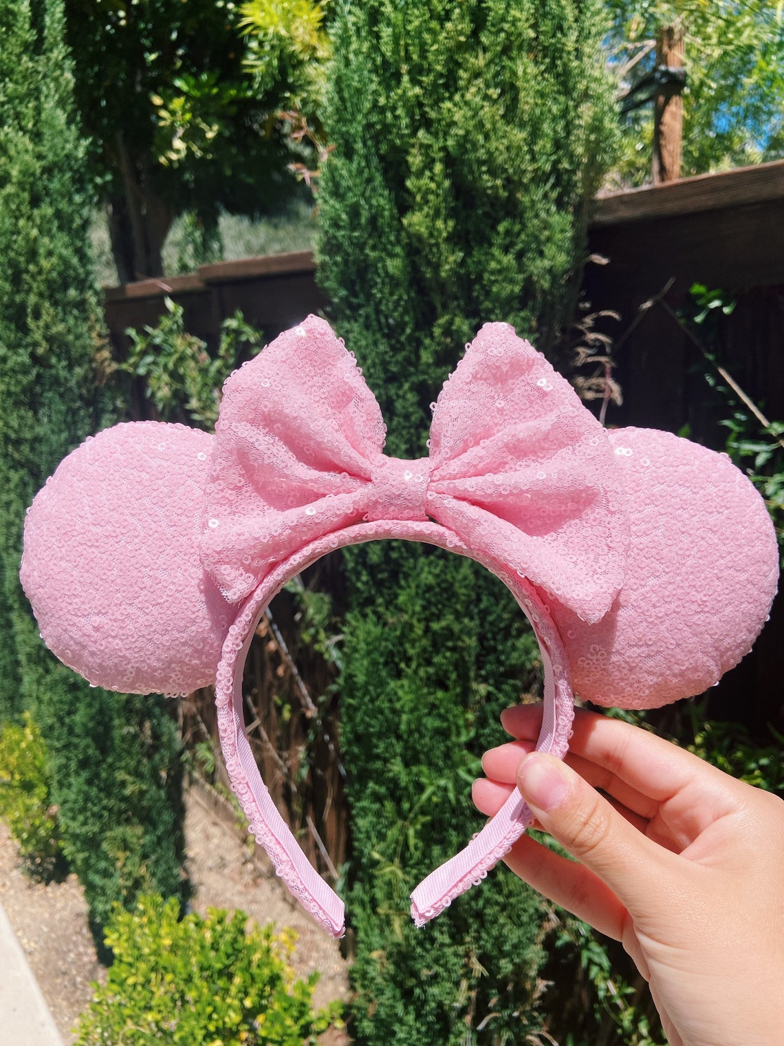 Pink Sequin Mouse Ears / Pink Disney Ears - Etsy