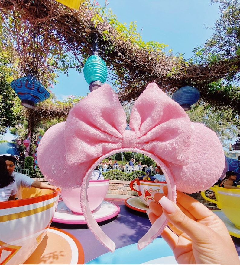Pink Sequin Mouse Ears / Pink Disney Ears - Etsy