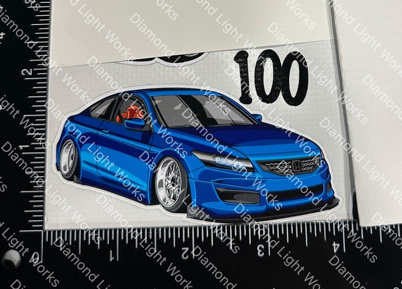 Honda Accord 8th Gen Blue Sticker Decal - Etsy