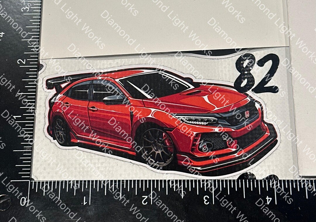 Honda Civic Fk8 Red Sticker Decal - Etsy