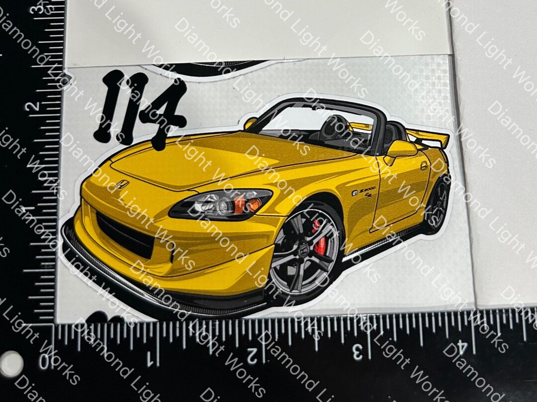 Honda S2000 Ap2 Yellow Sticker Decal - Etsy
