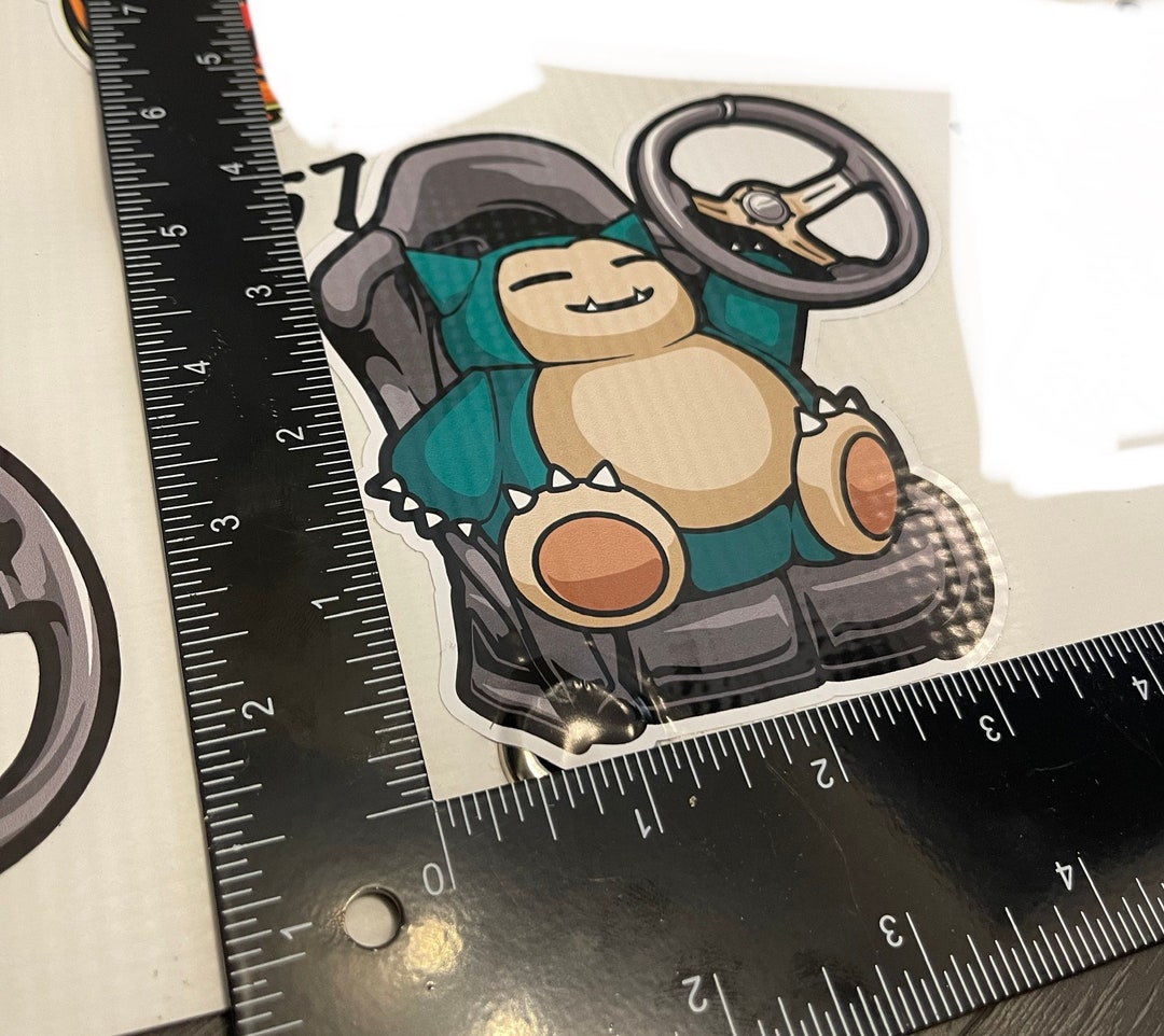 Pokémon Snorlax Sticker Jdm Steering Wheel Racing Seat Car - Etsy