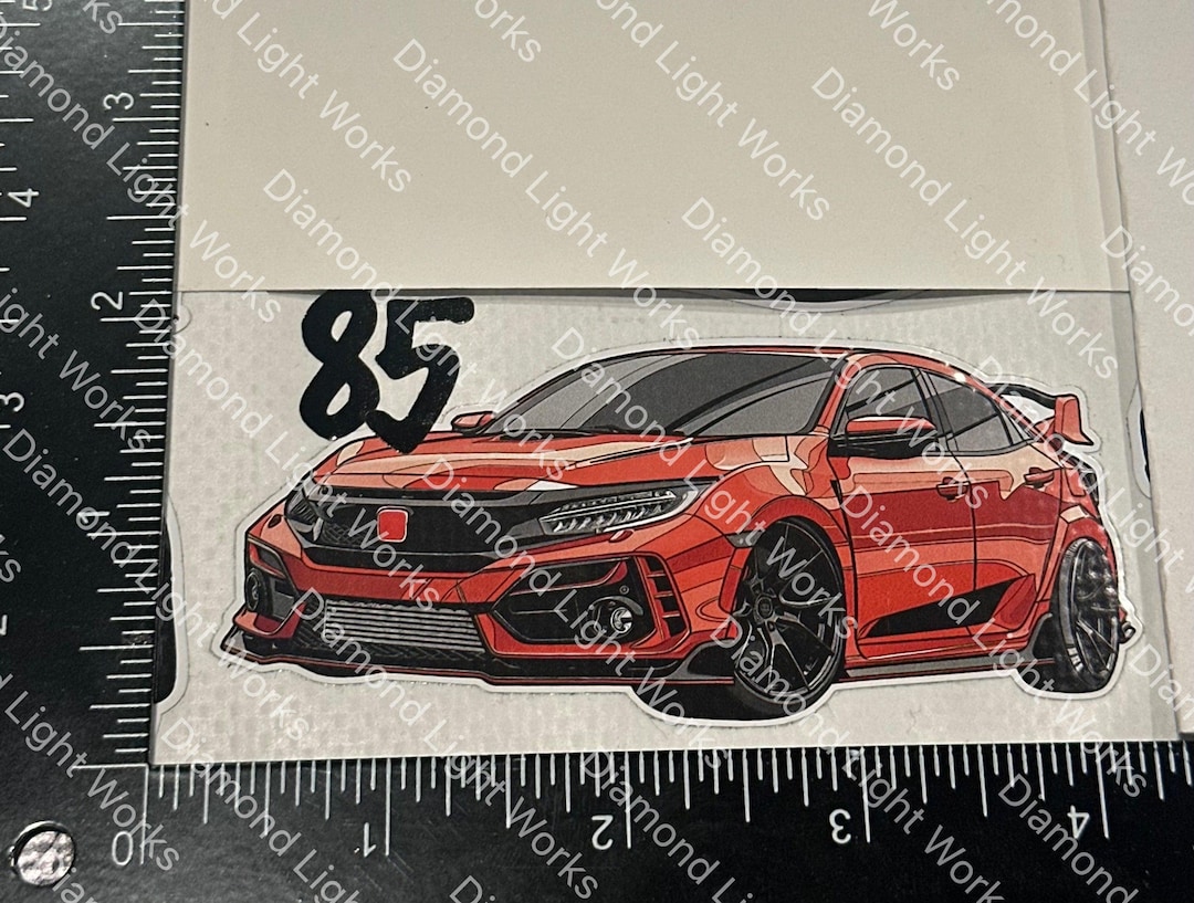 Honda Civic Fk8 Stock Red Sticker Decal - Etsy
