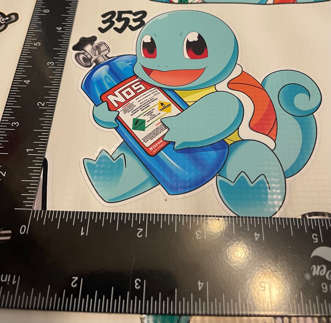 Pokémon Squirtle Full Body Sticker Jdm Nos Bottle Car Decal - Etsy