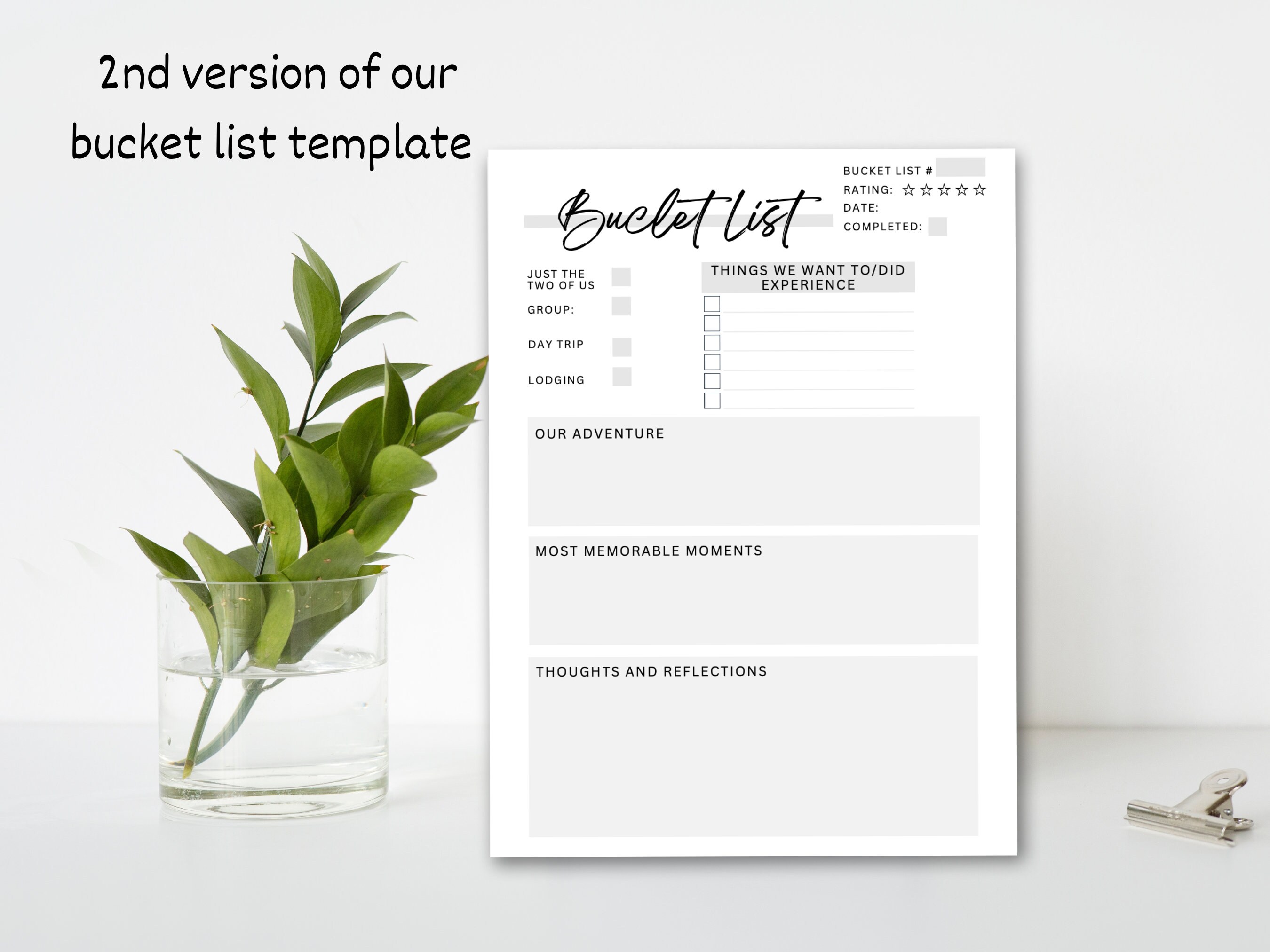 Digital Couple's Bucket List Template Digital Download for Creating ...