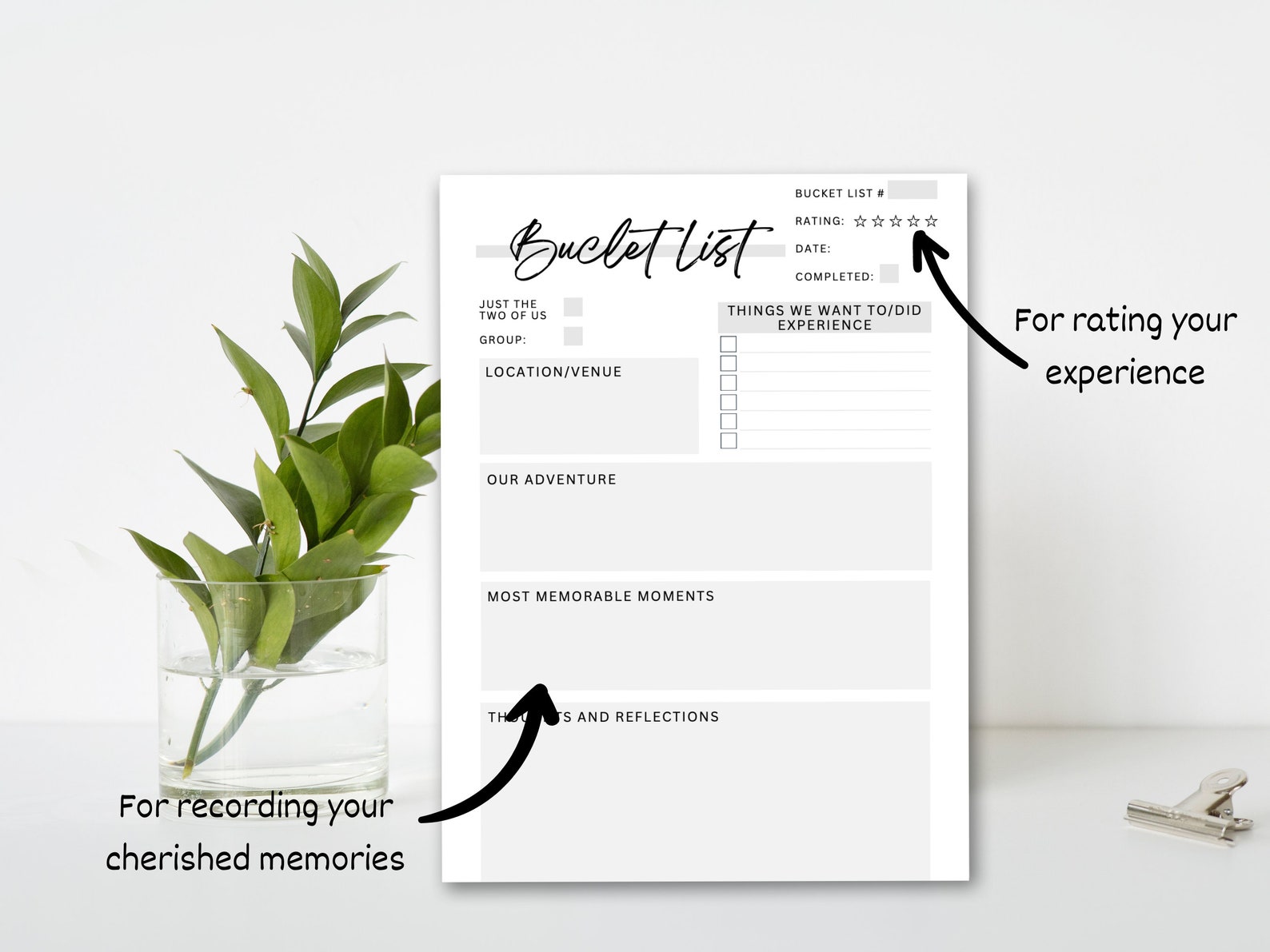Digital Couple's Bucket List Template Digital Download for Creating ...