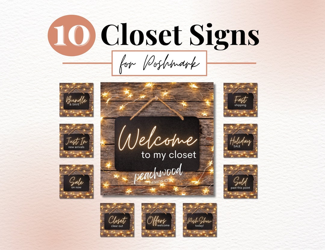 Poshmark Closet Signs | 10 Closet Signs for Poshmark | Poshmark Closet ...