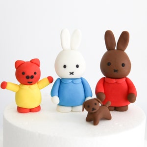 Miffy Cake Topper Fondant mit Luftballon und Geschenken Bundle, süße ...