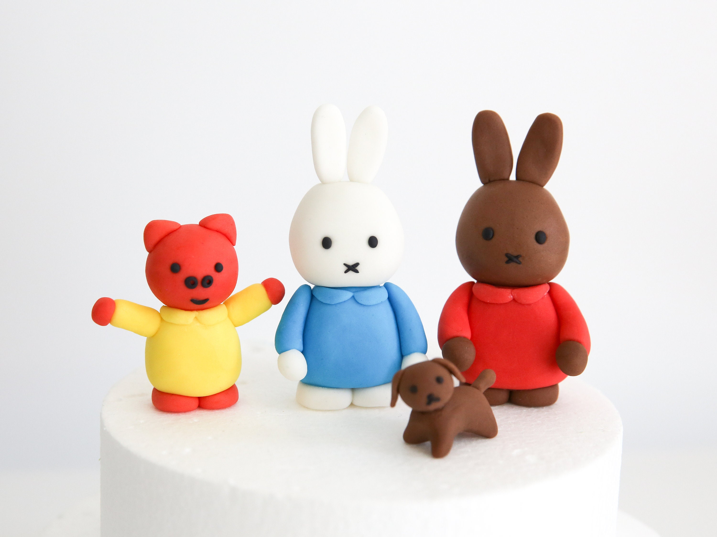 Miffy Cake Topper Fondant With Balloon and Presents Bundle - Etsy UK