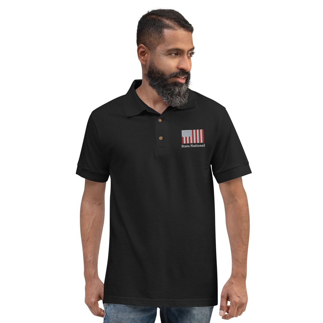 American State National | Civilian Peacetime Flag | Embroidered Polo ...