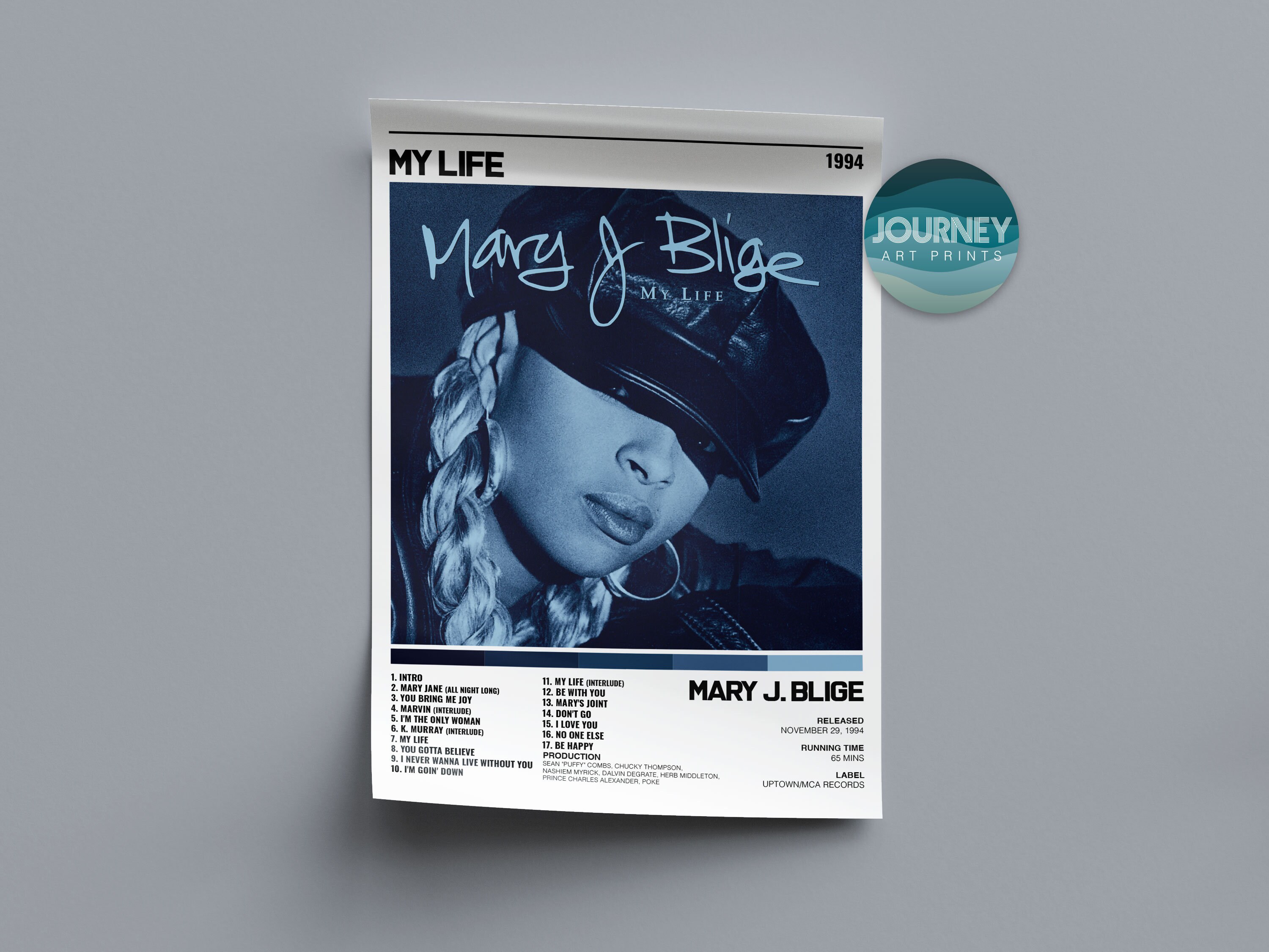 Mary J Blige My Life Tracklisting Poster