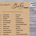 Celebrity Baby Name Game | Baby Shower Games | Baby Shower Activity ...