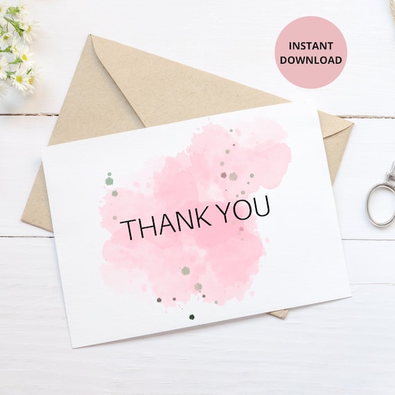 Printable Thank You Card Thank You Card Thank You Card | Etsy