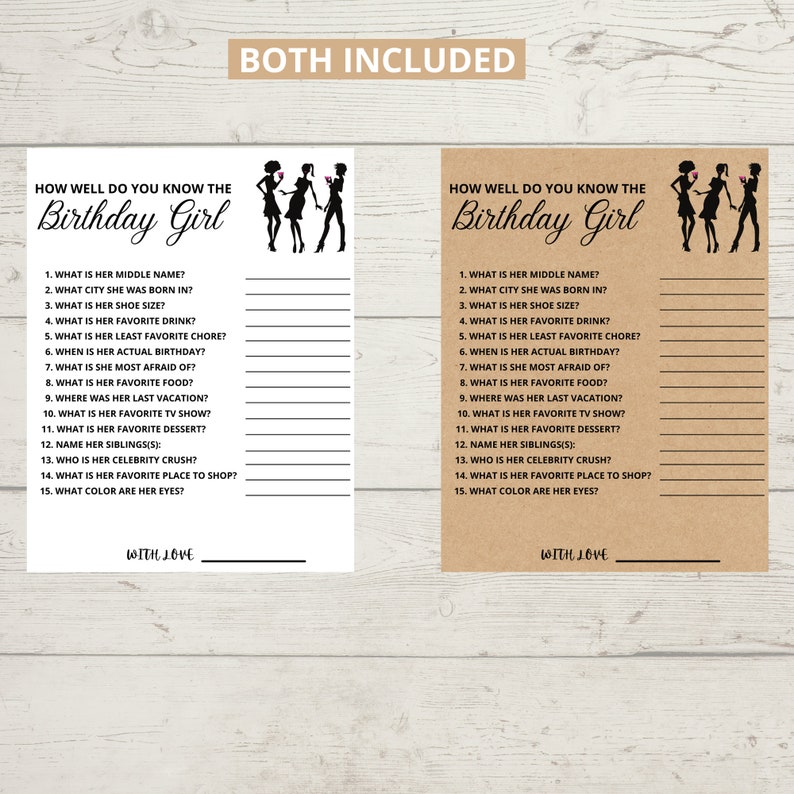 How Well Do You Know the Birthday Girl | Who Knows the Birthday Girl ...