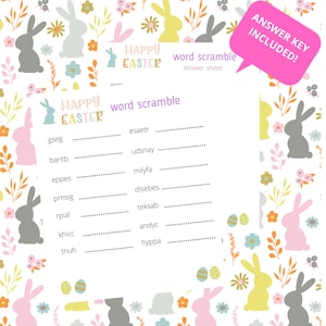 Easter Word Scramble L Printable Easter Games L Easter Classroom ...