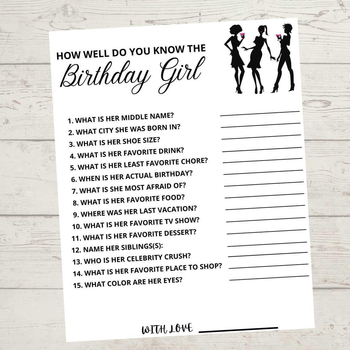 How Well Do You Know the Birthday Girl | Who Knows the Birthday Girl ...