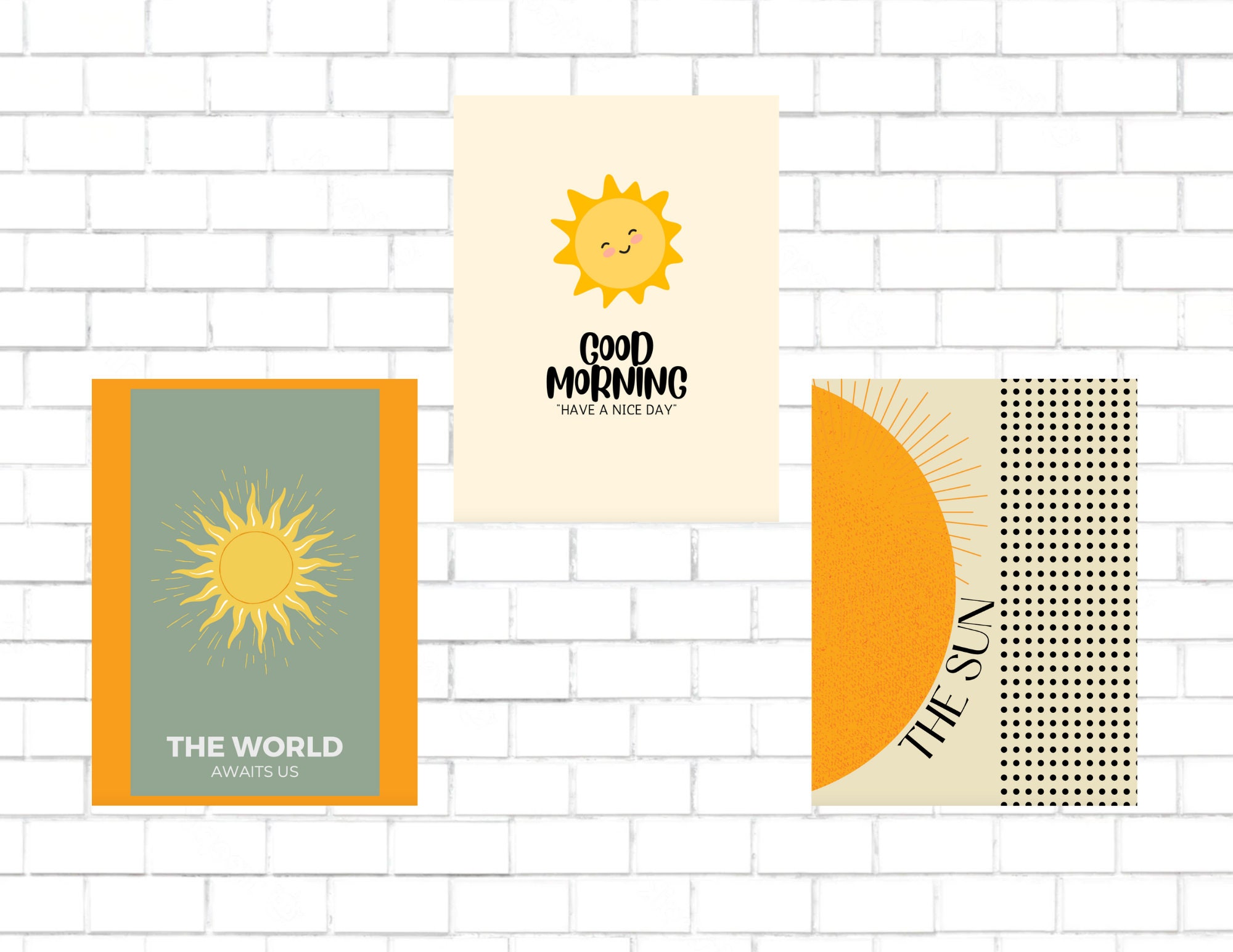 3 Pack Sunshine Posters, Good Morning Posters, Poster Set, Aesthetic ...