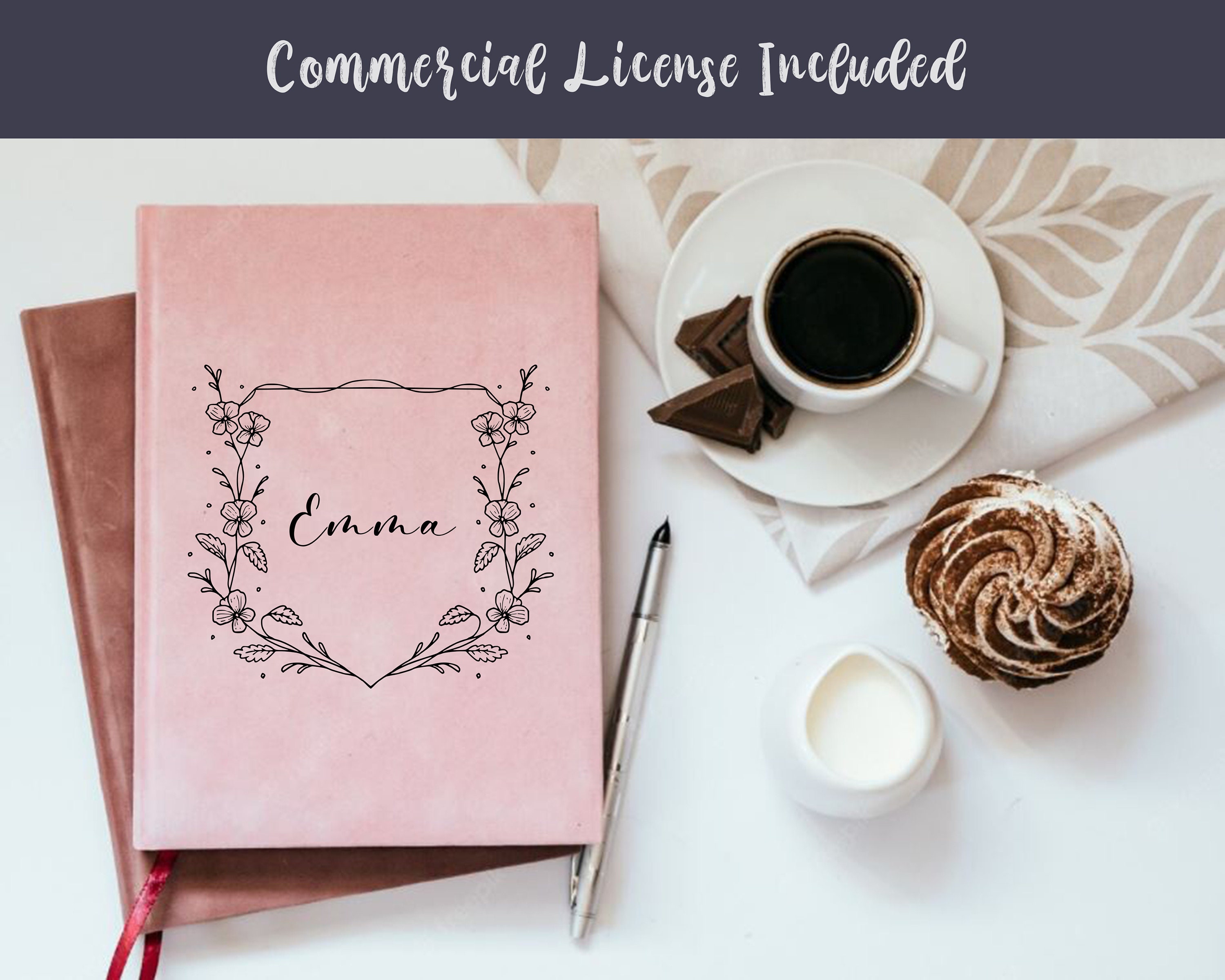 Violets Shield Sign | Botanical Hand Drawn Illustrations | Floral ...