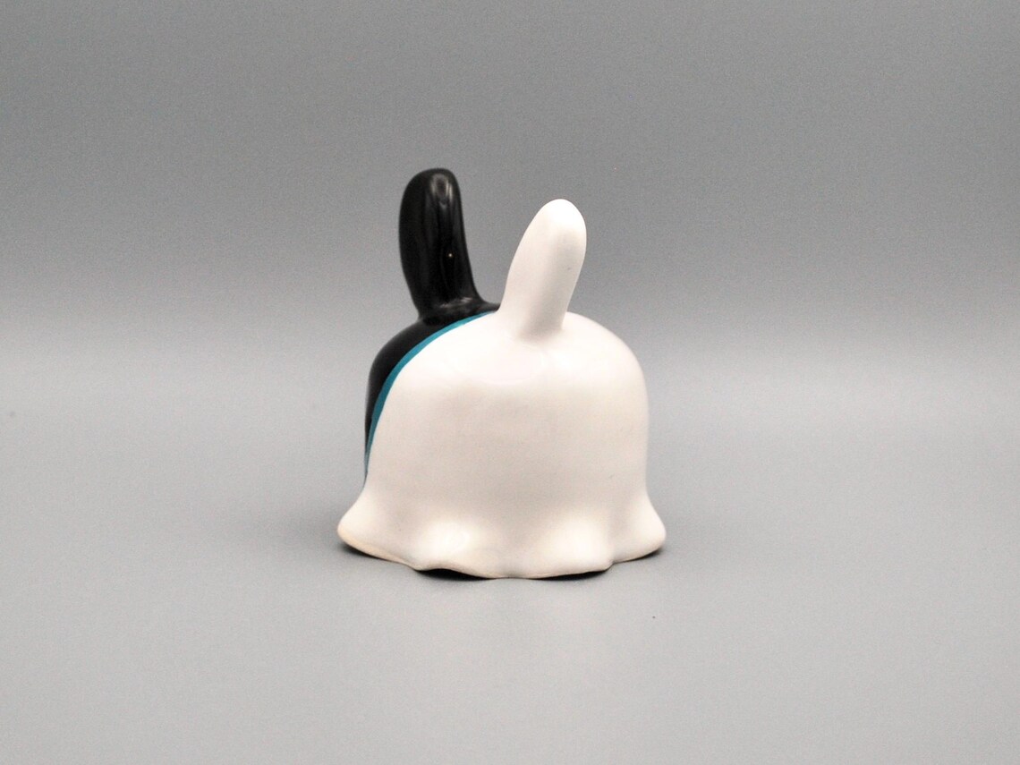 Rabbit Ghost Luminary – Handmade Ceramic Holder for Flameless Tealights ...