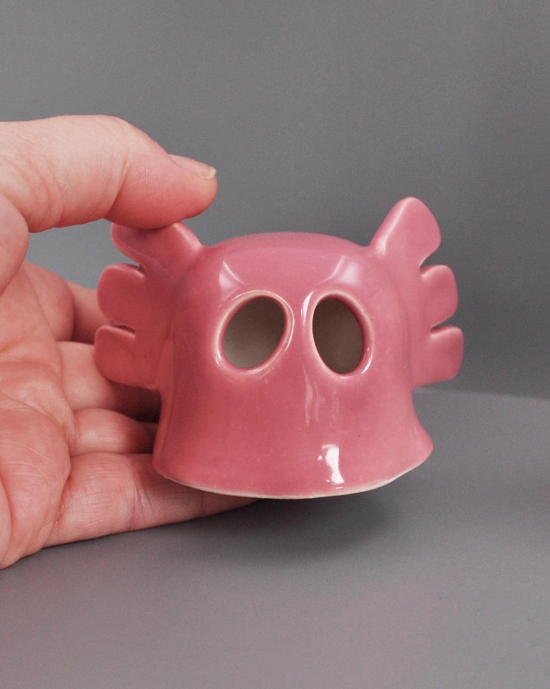 Axolotl Ceramic Ghost Tea Light | Quirky Whimsical Ceramic Sculpture ...