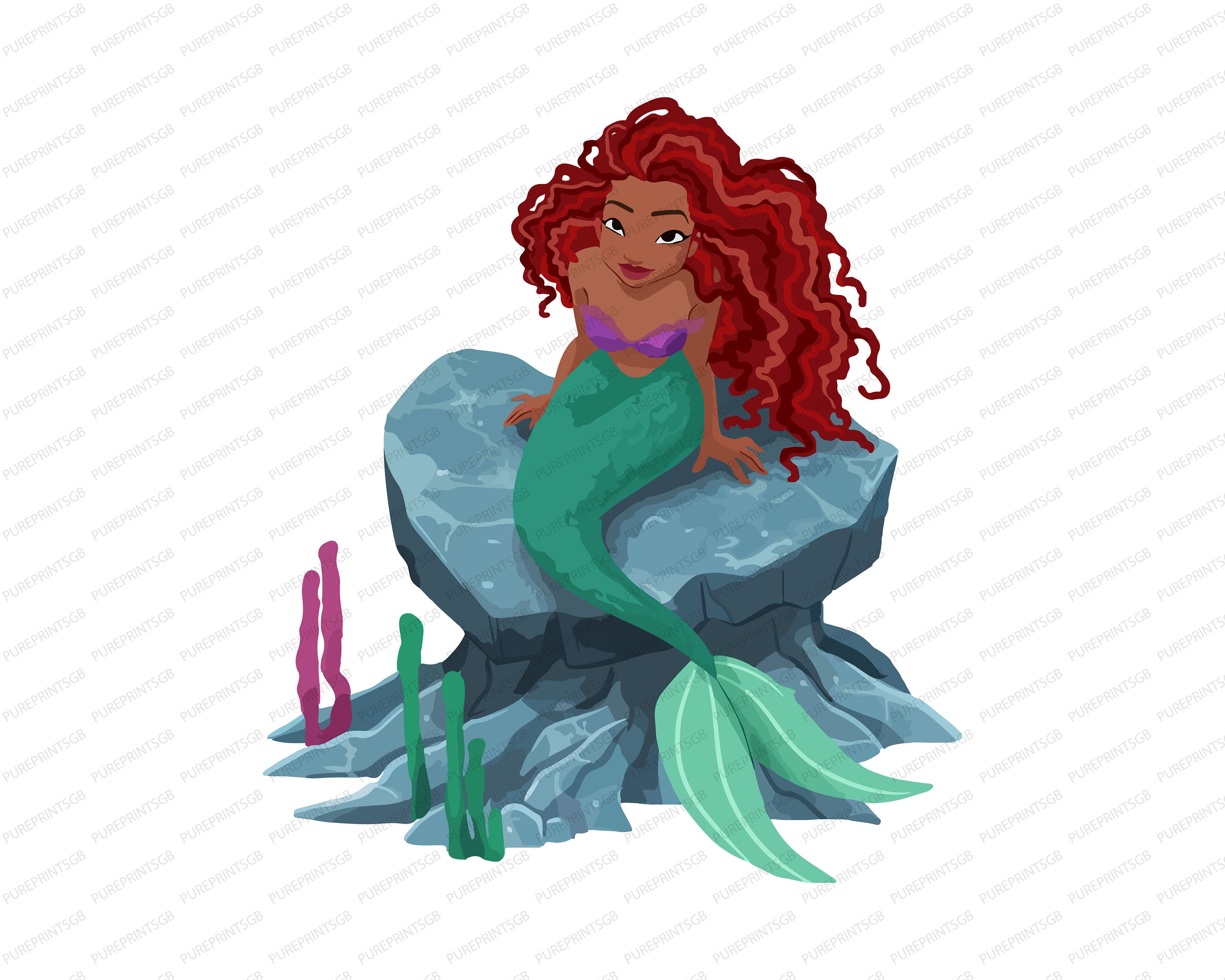 Little Mermaid, Princess, Ariel, Black Mermaid SVG PNG Instant Digital ...