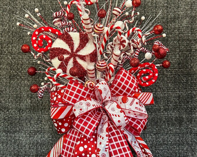 Christmas Tree Topper Candy Christmas Tree Topper Christmas Tree Decor ...