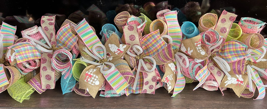 Pastel Easter Garland, Spring Mantle Decor, Bunny Swag - Etsy