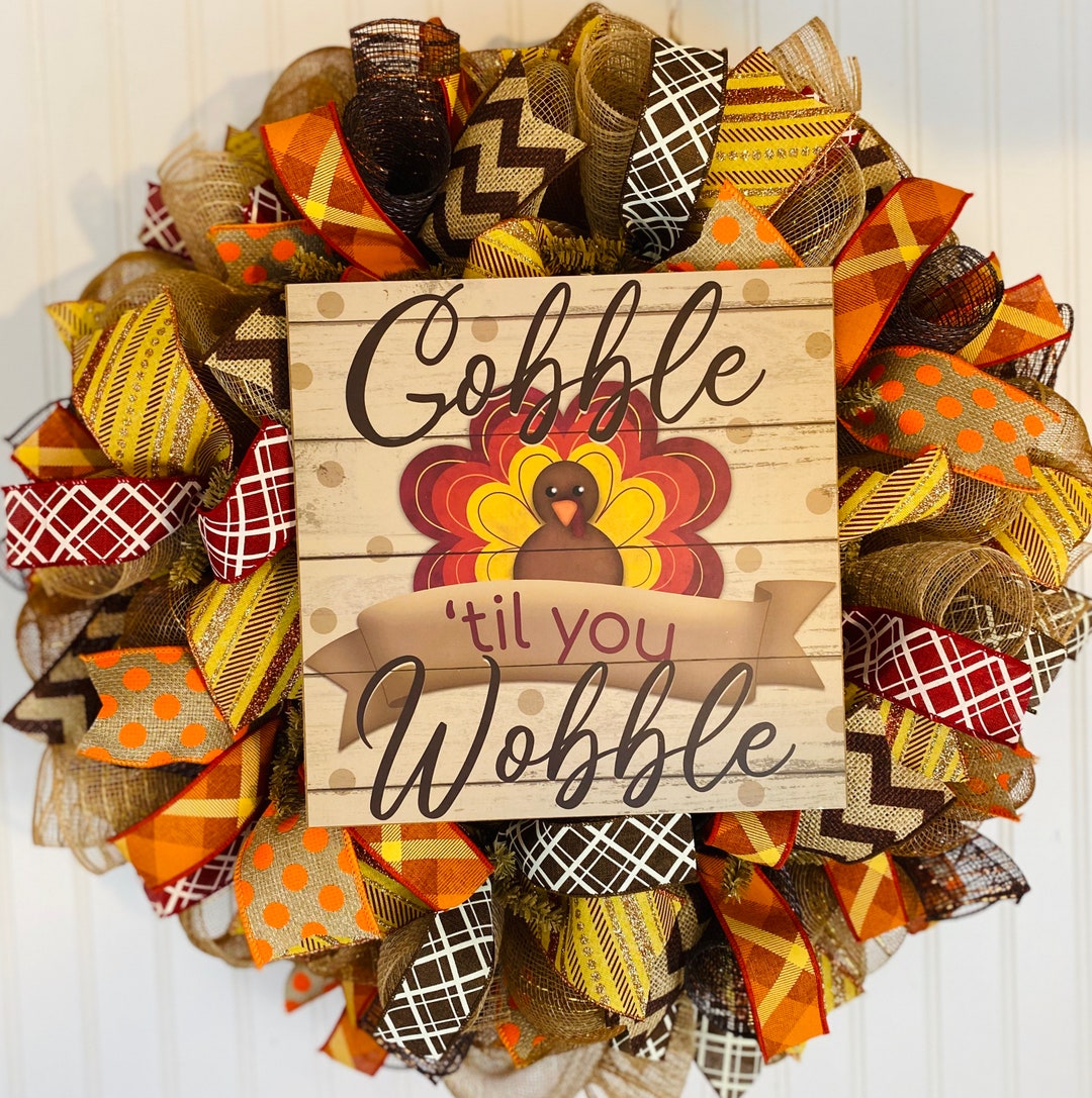 Turkey Wreath, FALL WREATH, Thanksgiving Decor, Turkey Decor, Fall ...