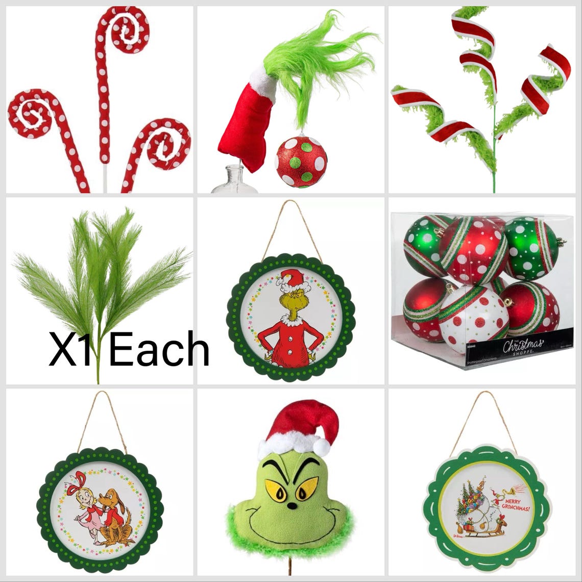Green Monster Christmas Tree Kit, Mean One Tree Kit, Christmas Grinch ...