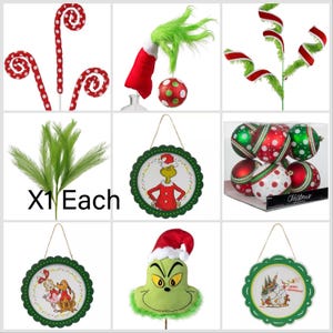 Green Monster Christmas Tree Kit, Mean One Tree, Grinch Ornaments ...