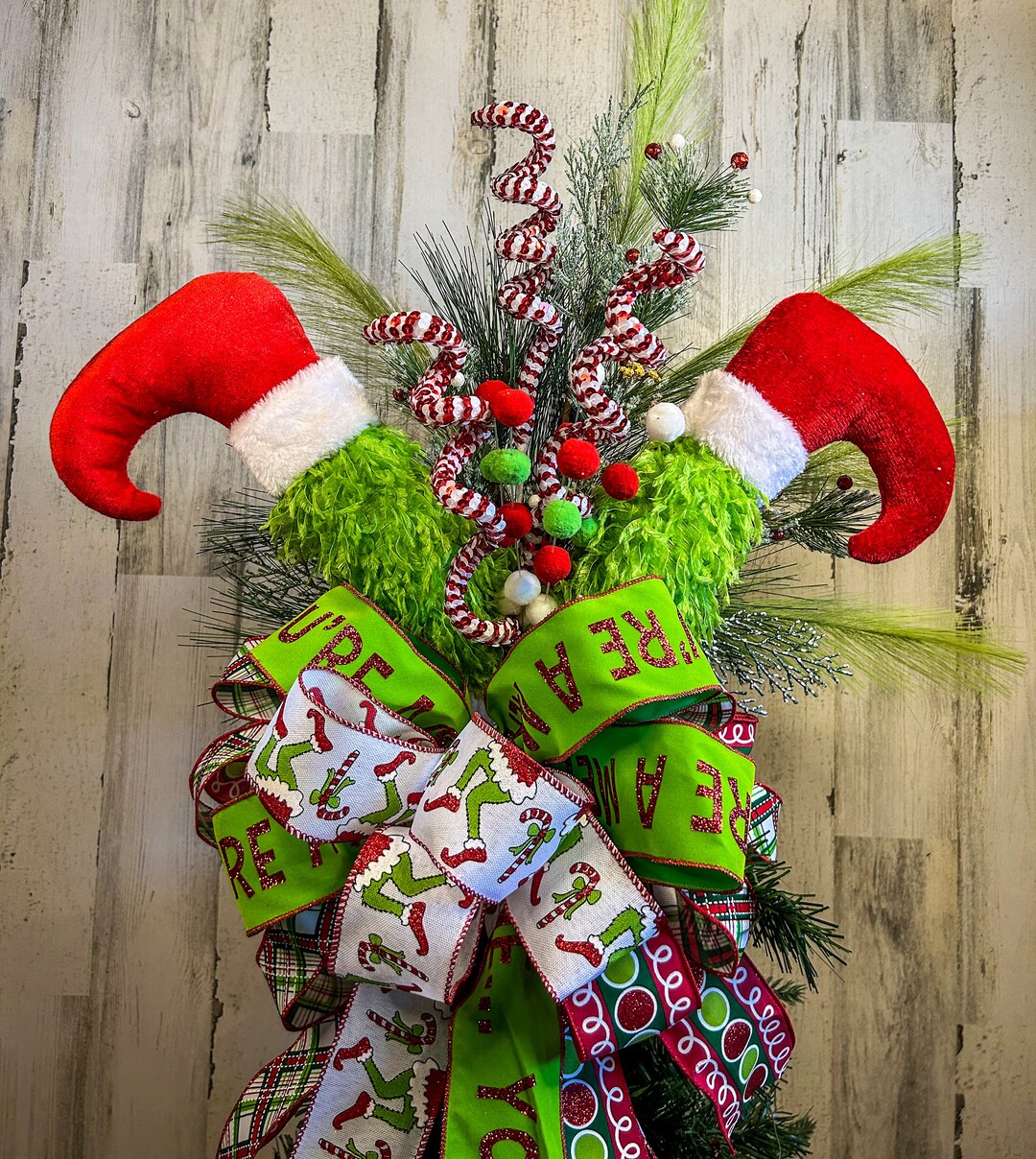 Christmas Tree Topper Grinch Inspired Christmas Tree Topper Christmas ...