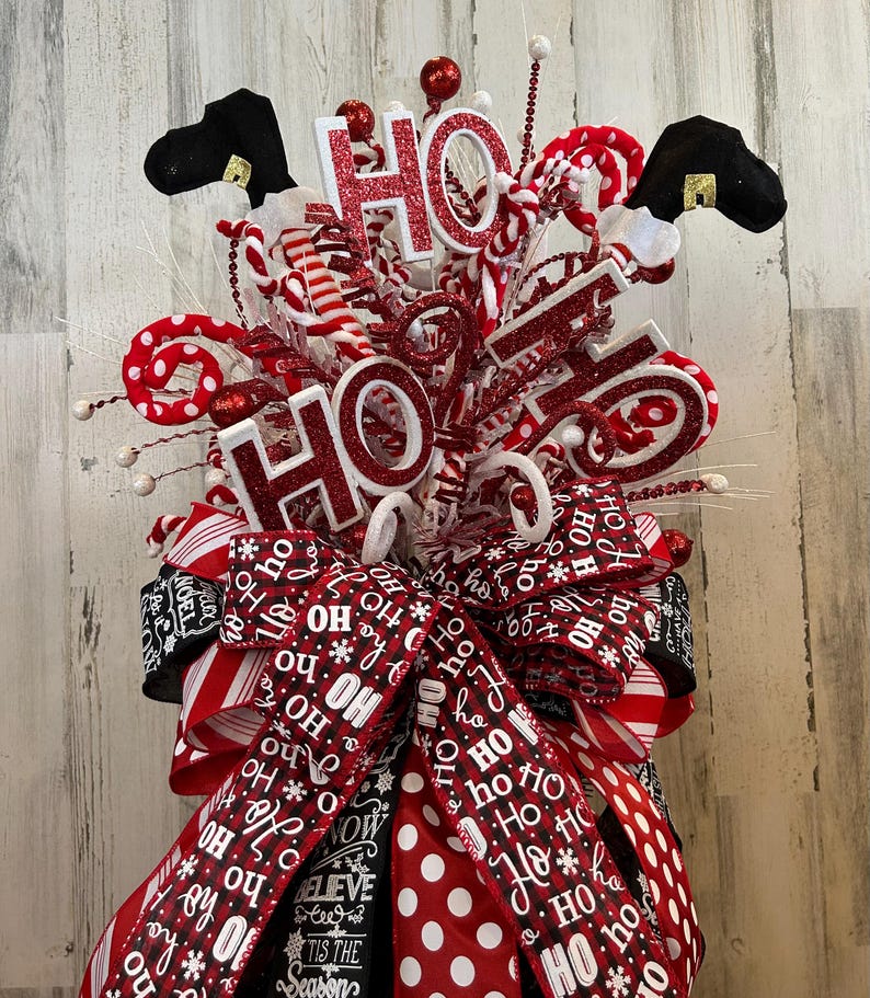 Tree Topper, Santa Leg Tree Topper, Christmas Tree Topper, Christmas ...