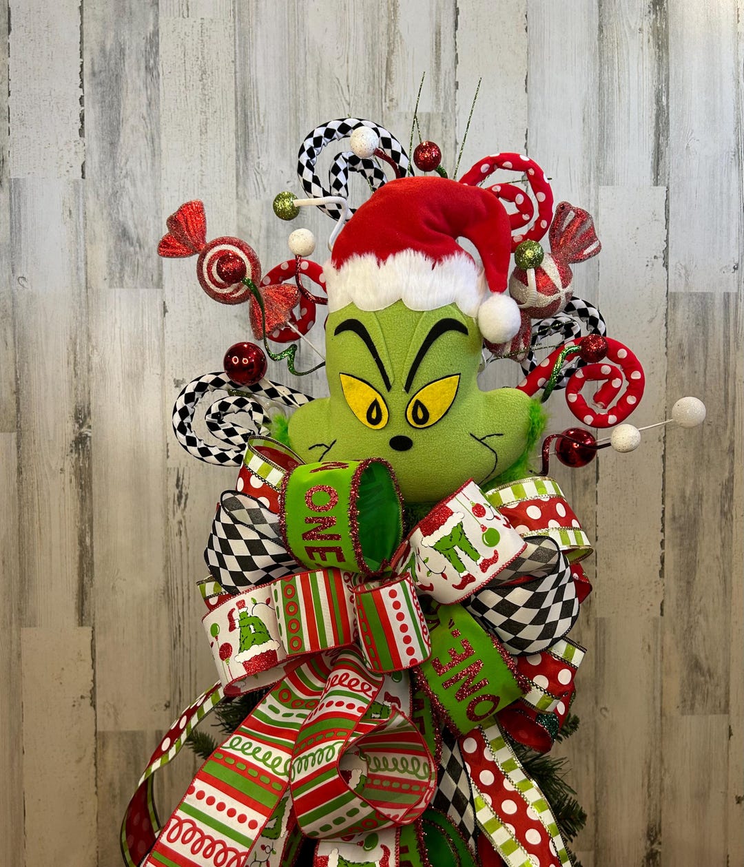 Grinch Christmas Tree Topper: Whimsical Holiday Decor, Grinch Tree ...