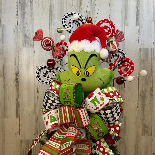 Grinch Tree Toppers - Etsy