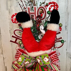 Tree Topper, Santa Leg Tree Topper, Christmas Tree Topper, Christmas ...