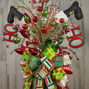 Tree Topper, Santa Leg Tree Topper, Christmas Tree Topper, Christmas ...