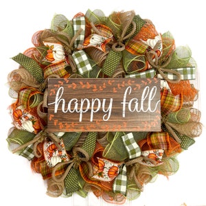 Fall Wreaths for Front Door, Autumn Wreath, Wreaths for Fall ...
