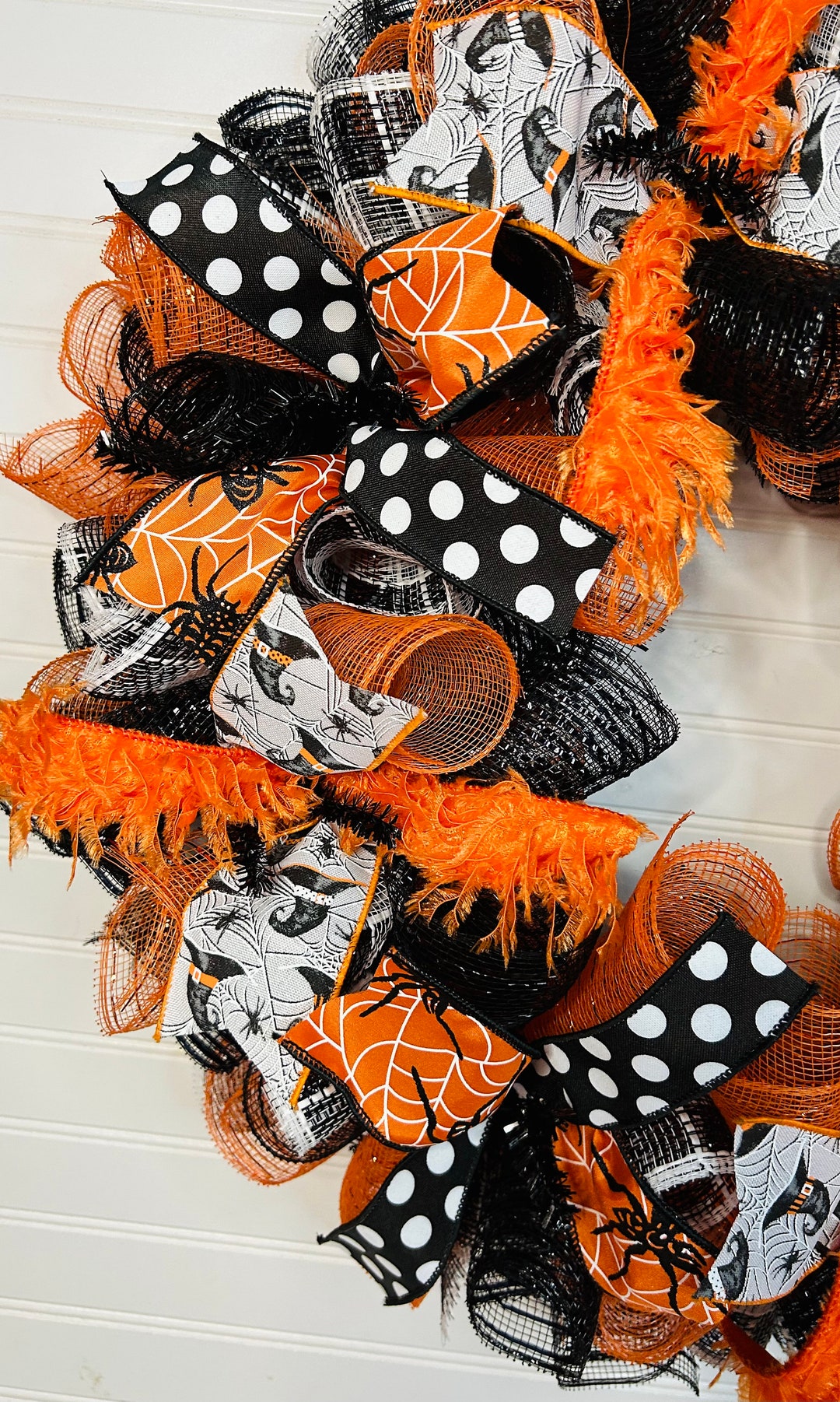 Halloween Garland, Mantle Garland, Witch Halloween Garland, Orange and ...