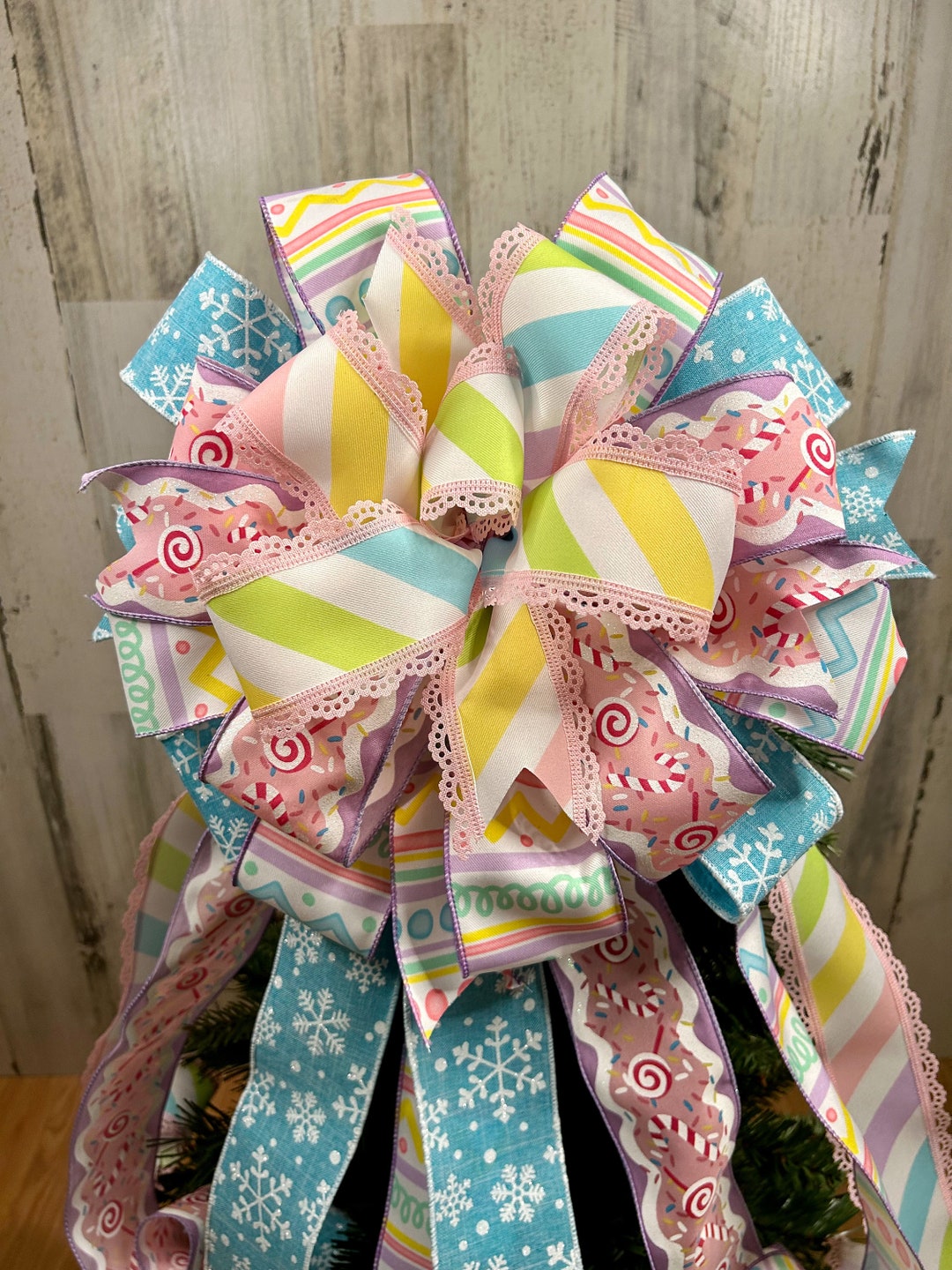 Candy Christmas Tree Topper, Candyland Christmas Decorations, Candy ...